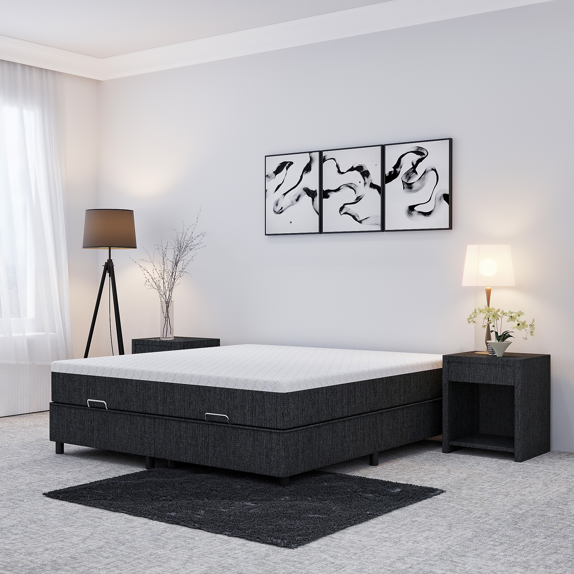 Opbergboxspring UP zonder hoofdbord koopt u bij BoschBedding