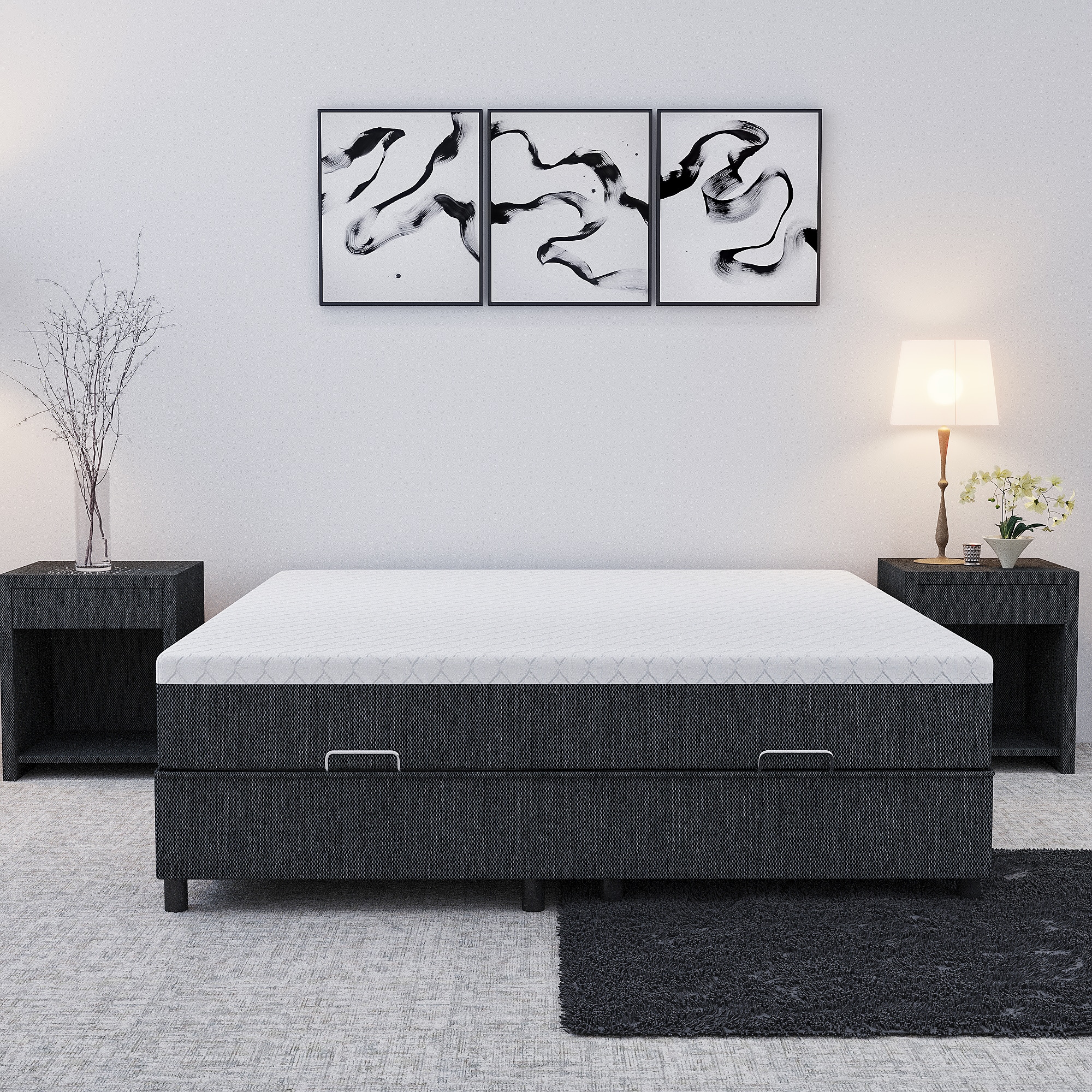 Opbergboxspring UP zonder hoofdbord koopt u bij BoschBedding